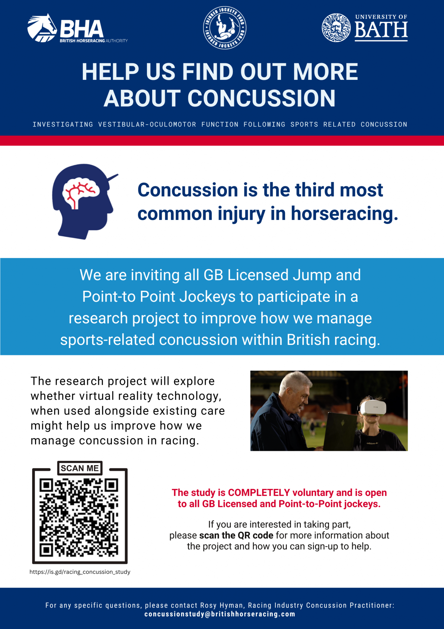 Concussion Poster | British Horseracing Authority